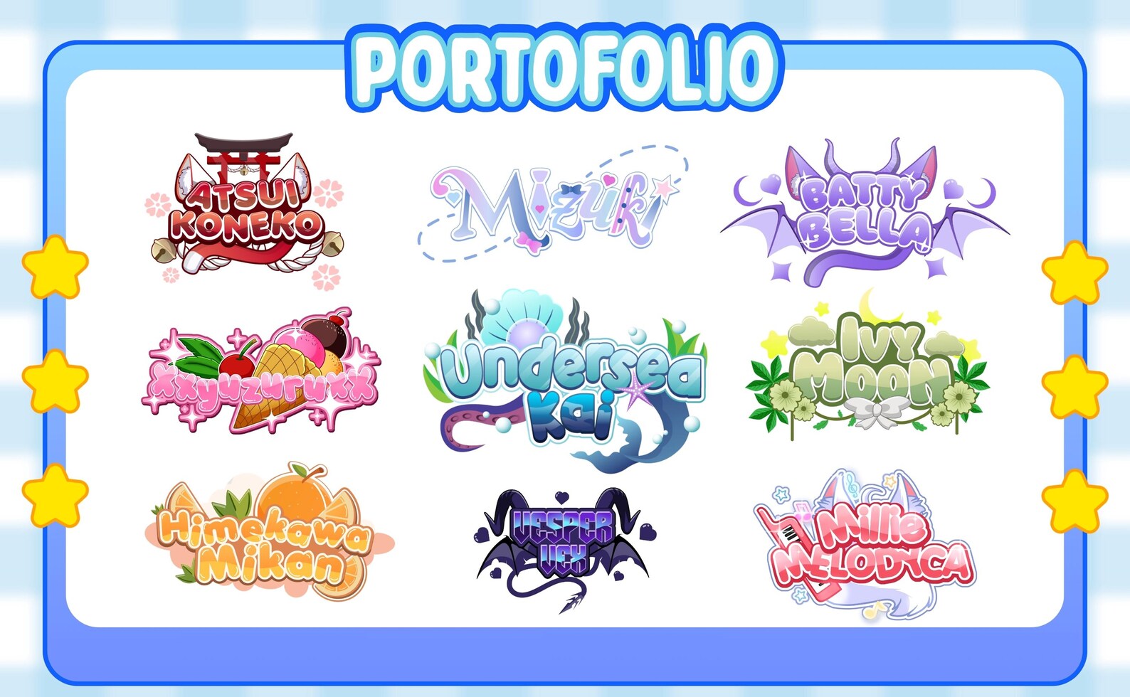Custom Vtuber Logo Design | Kawaii Stream Branding - Etsy