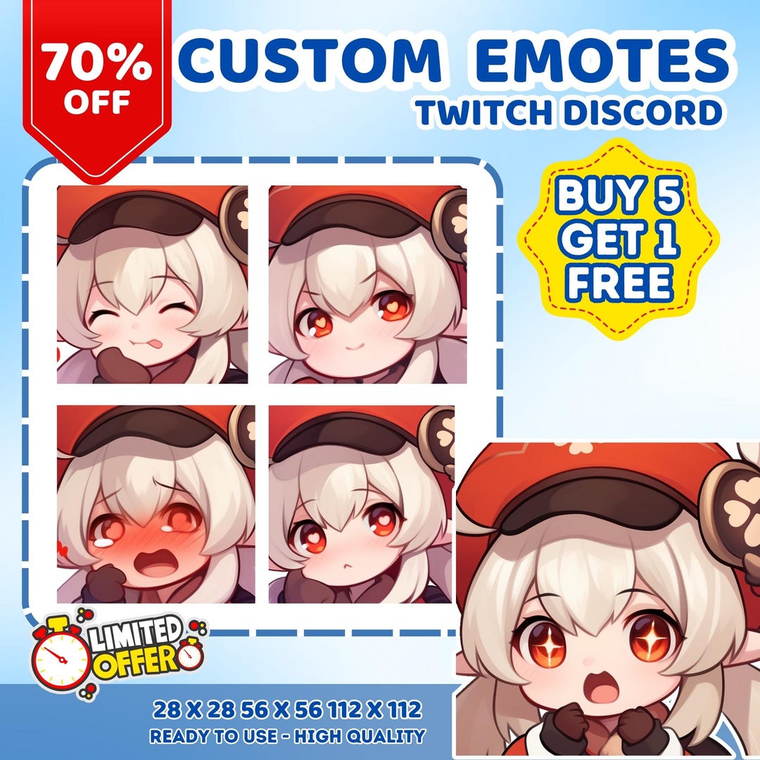 Custom Emotes Twitch Emote for Stream Emote Discord Youtube Emote for ...