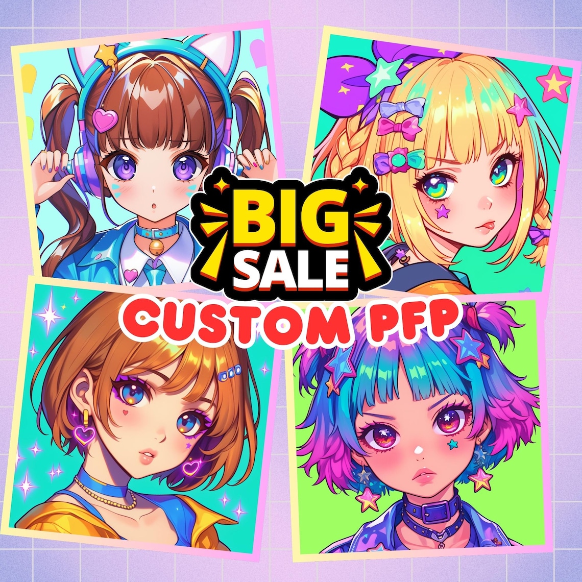 CUSTOM PFP Character Commission, Anime Potrait, PFP, Custom, Profile ...