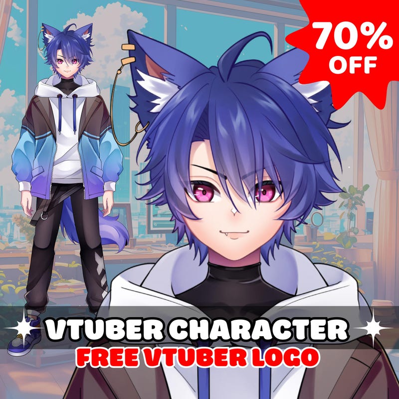 Male Vtuber Model - Etsy
