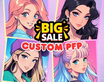 CUSTOM PFP Character Commission, Anime Potrait, PFP, Custom, Profile ...
