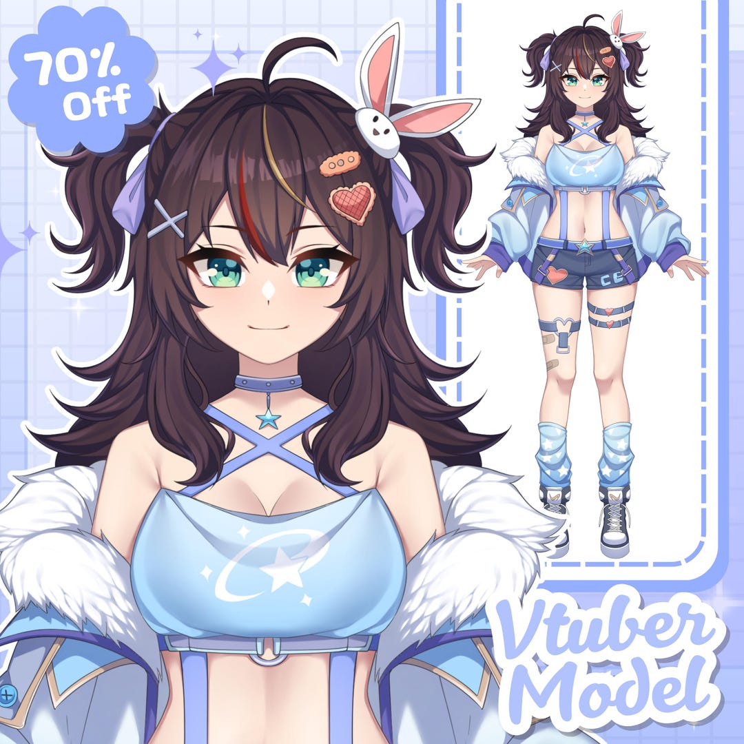 Modelo Vtuber personalizado Live2d, hombre o mujer, comisión / Comisión de modelo Live2d, Vtuber ...