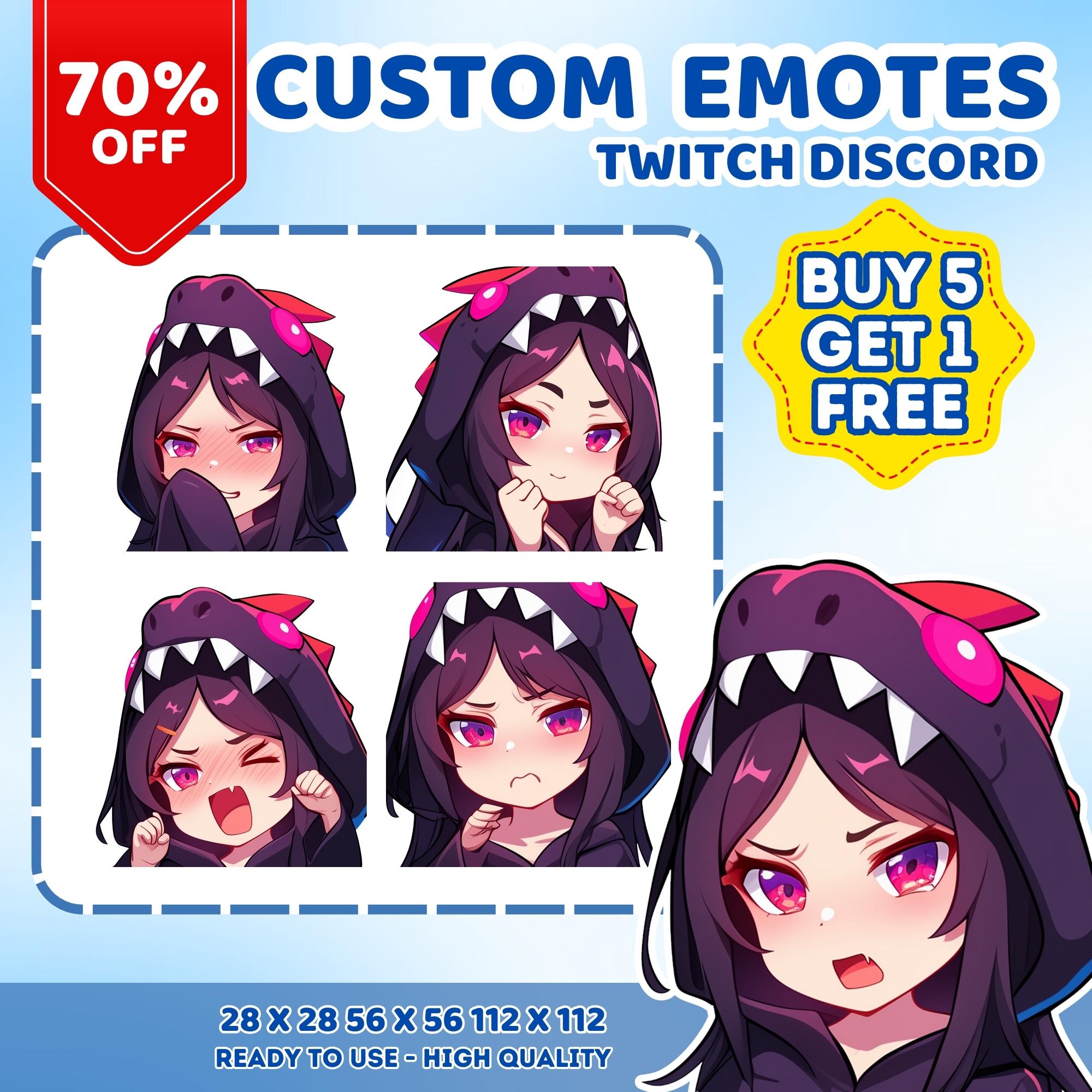 Custom Emotes Twitch Emote for Stream Emote Discord Youtube Emote for ...