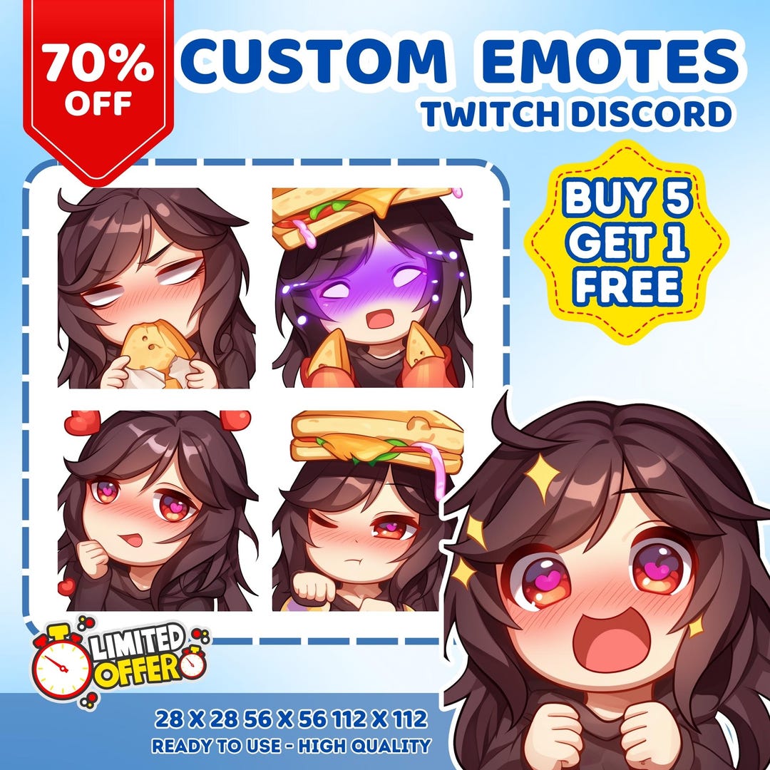 Custom Emotes Twitch Emote for Stream Emote Discord Youtube Emote for ...