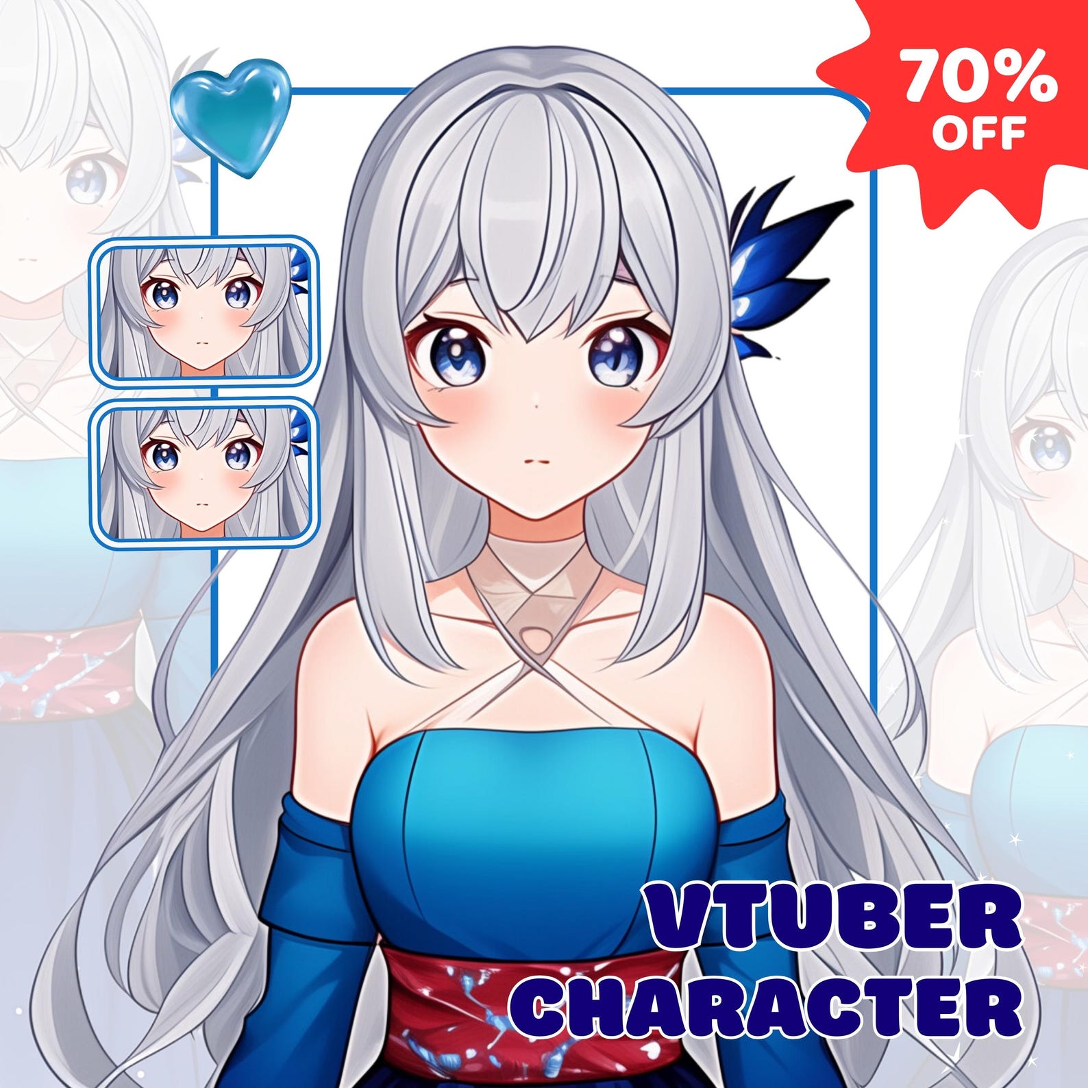 Custom LIVE2D Vtuber Model Live2d Commission Live2d Model Vtuber Rigging Vtuber Design Female ...