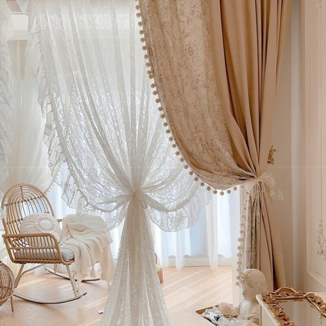 Vintage Flower Fabric,translucent Fabric,printed Floral Tulle Fabric ...