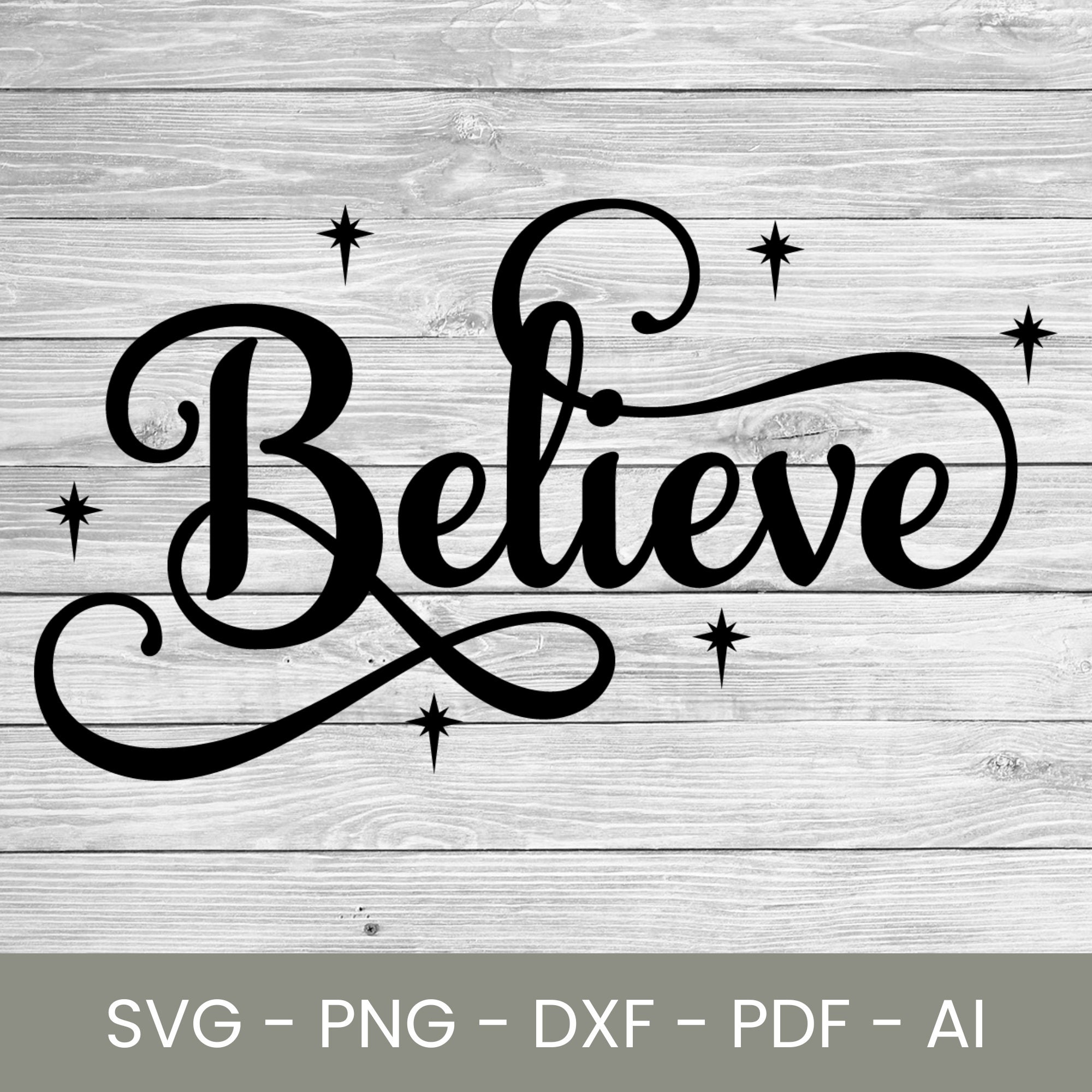 Believe SVG, Christmas SVG, Holiday SVG, Christmas Gift, Believe Png ...