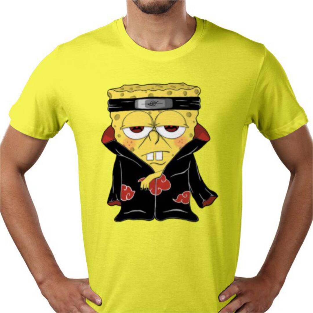 Spongebob & Naruto Akatsuki Spongebob T-shirt - Etsy