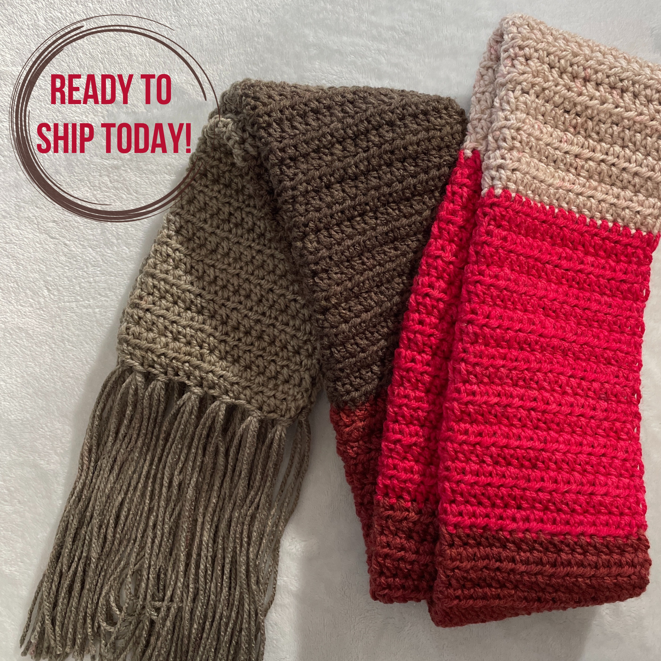 Handmade Crochet Scarf, Hand Crocheted Scarf Perfect for Gifting ...
