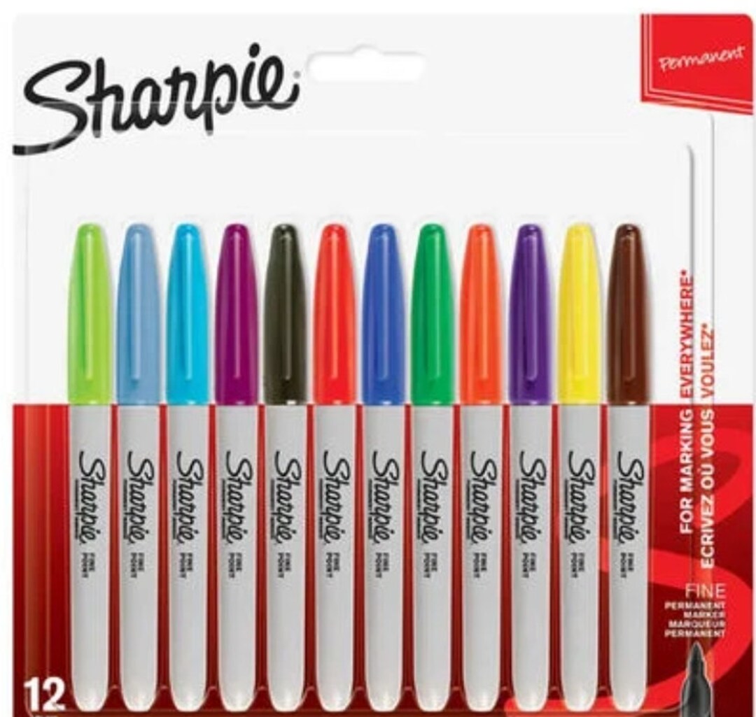 Sharpie Pens - 12 Pack - Multi Colours - Etsy UK