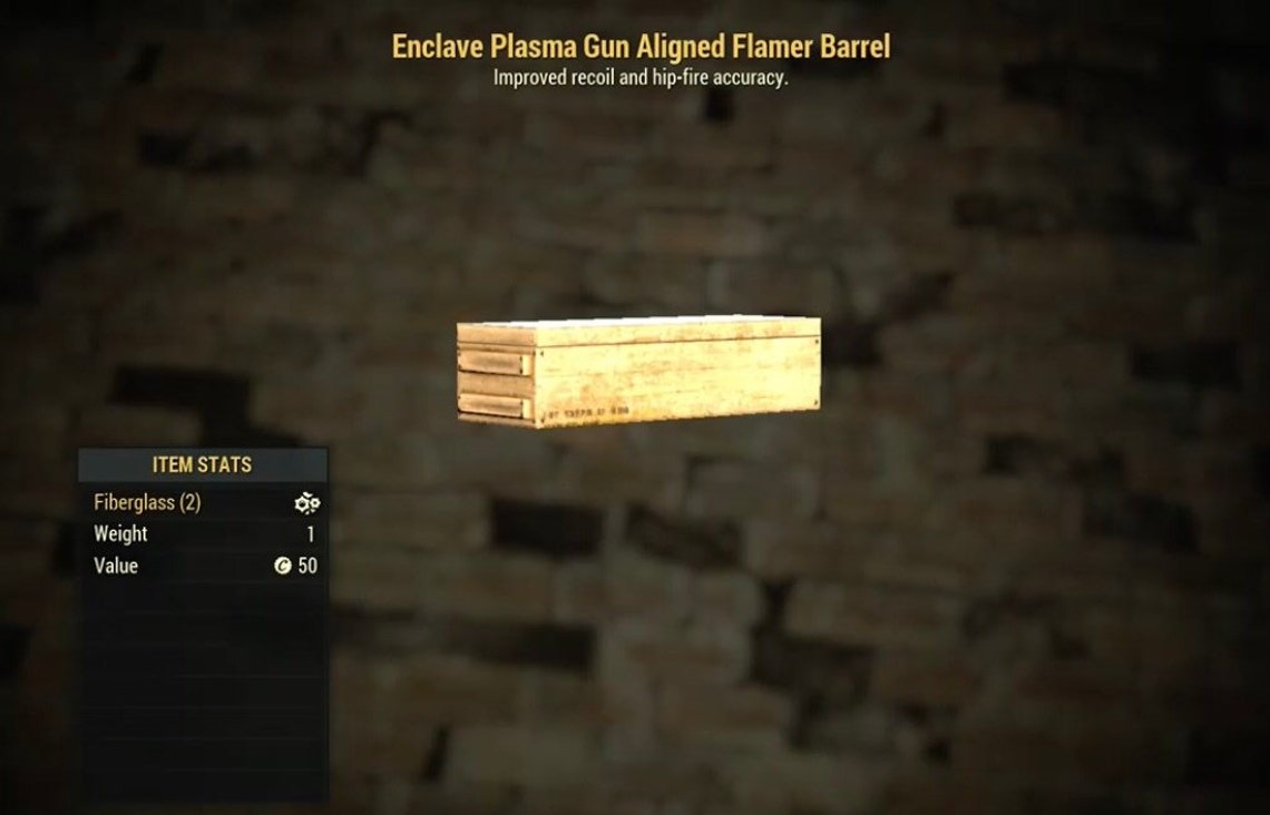 Fallout 76 Enclave Plasma Gun Aligned Flamer Barrel Mod Xbox (Instant ...