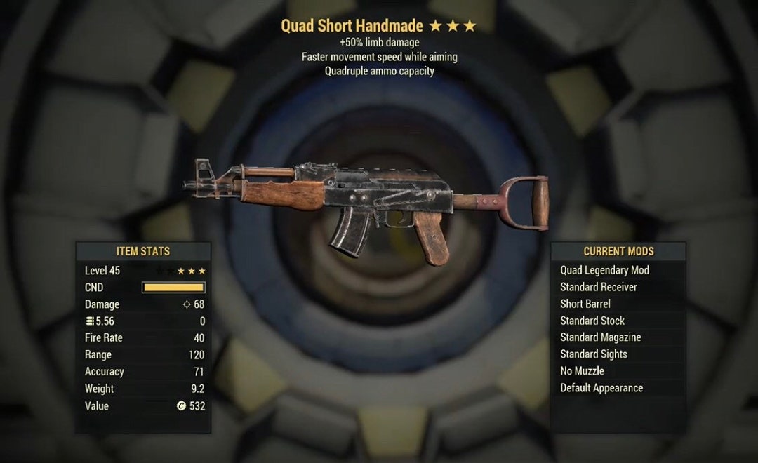 Fallout 76 Quad Handmade 50LD FMSWA L45 Xbox - Etsy