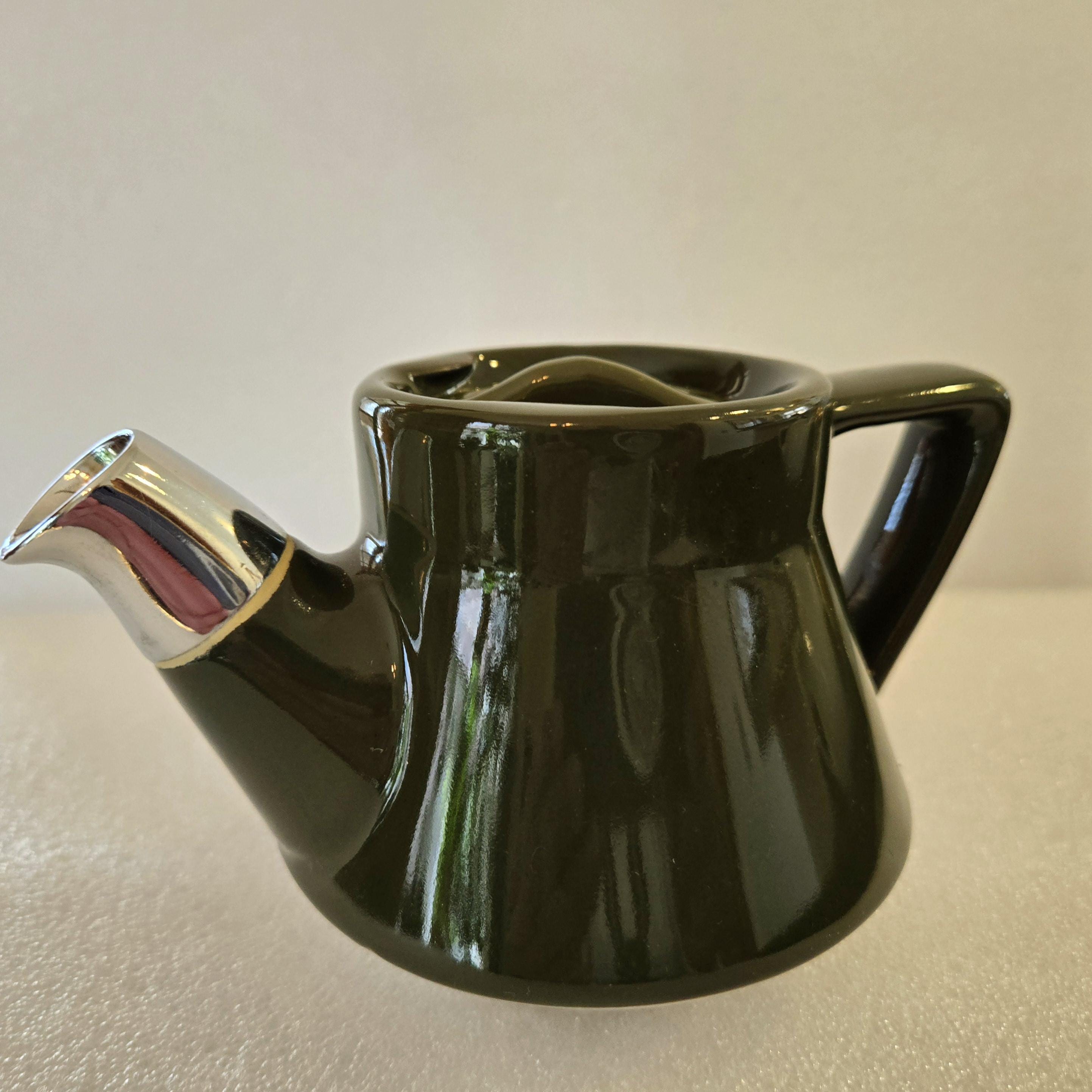1930s-1940s Vintage Hall China Green Boston Teapot With Chrome Trim ...