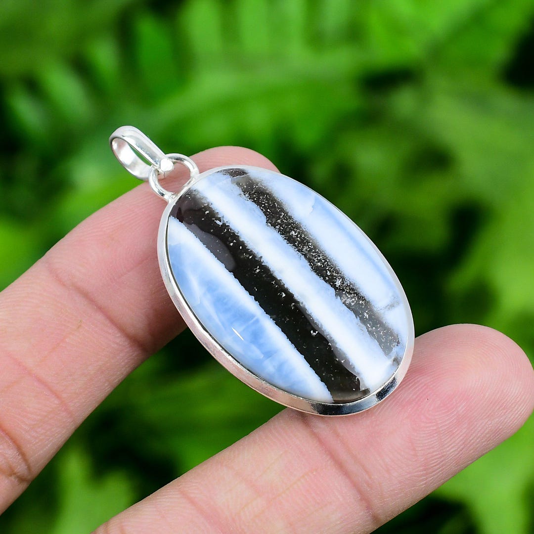 Handmade Banded Owyhee Opal 925 Sterling Silver Pendant - Etsy