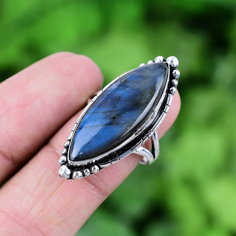 Labradorite Ring - Etsy