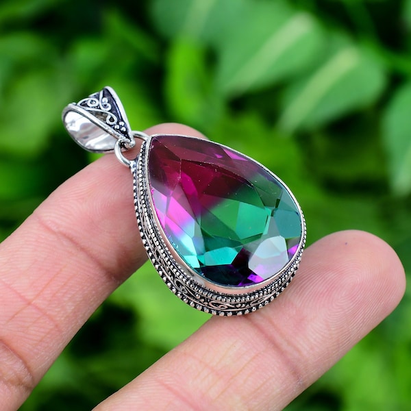 Watermelon Tourmaline Pendant - Etsy