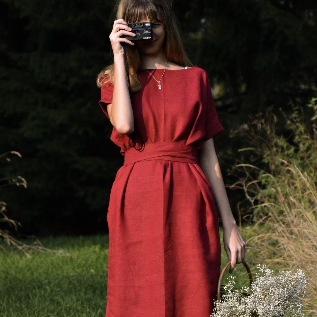 Artemis Shift Dress Sewing Pattern: Minimalist Midi, US Size 0-20 ...
