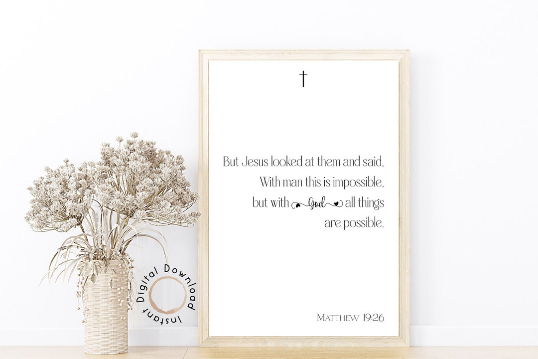 Bible Verse Printable Wall Art Christian Art Print God Quotes Jesus ...
