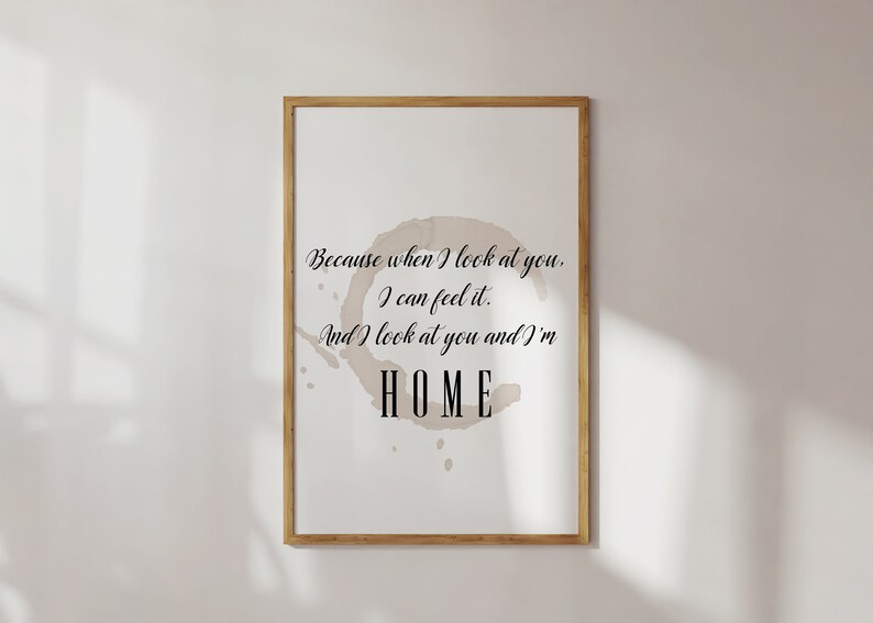 Printable Quote Wall Art Minimalist Coffee Stain Poster Love Family ...