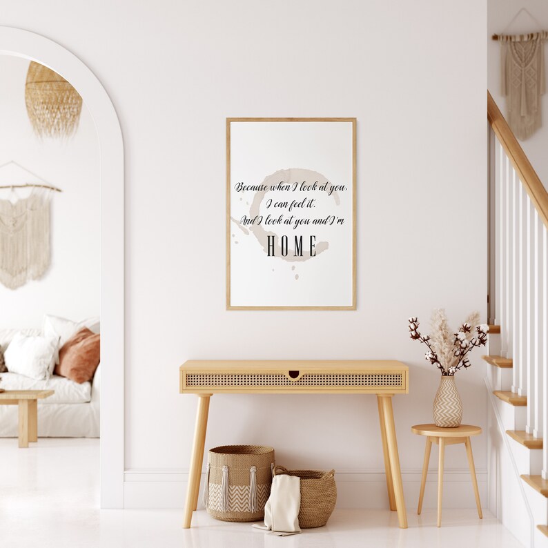 Printable Quote Wall Art Minimalist Coffee Stain Poster Love Family ...