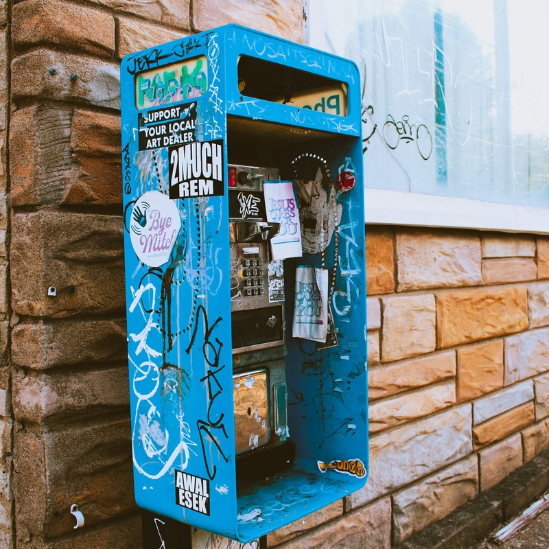 Blue Phone Booth - Etsy