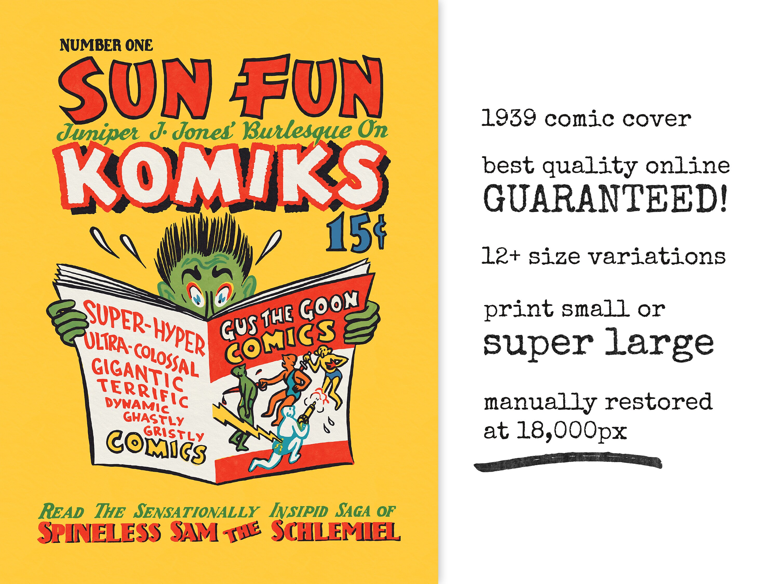 1930s Retro Comic Wall Art, Printable Vintage Comic Cover, Funny Quirky ...