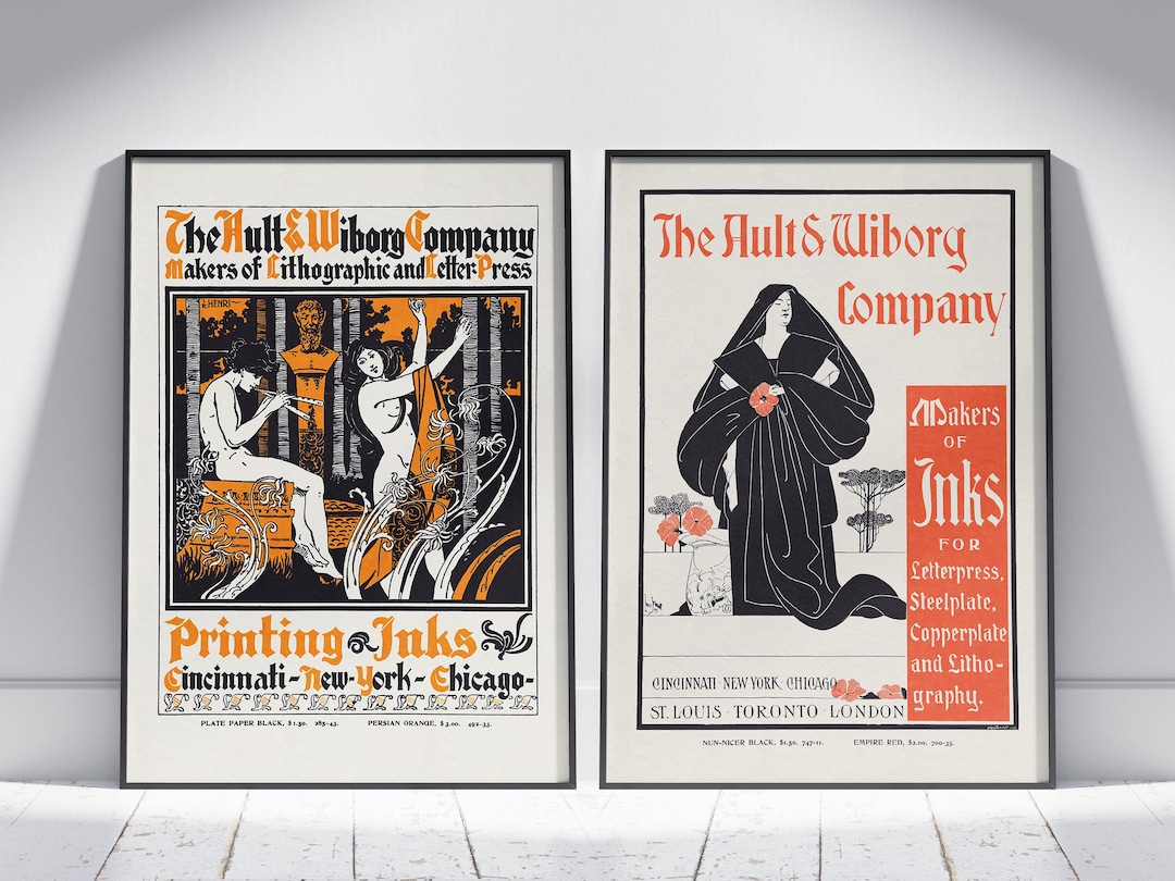 Vintage Advertising Wall Art Poster Bundle, Printable Antique 1900s Old ...