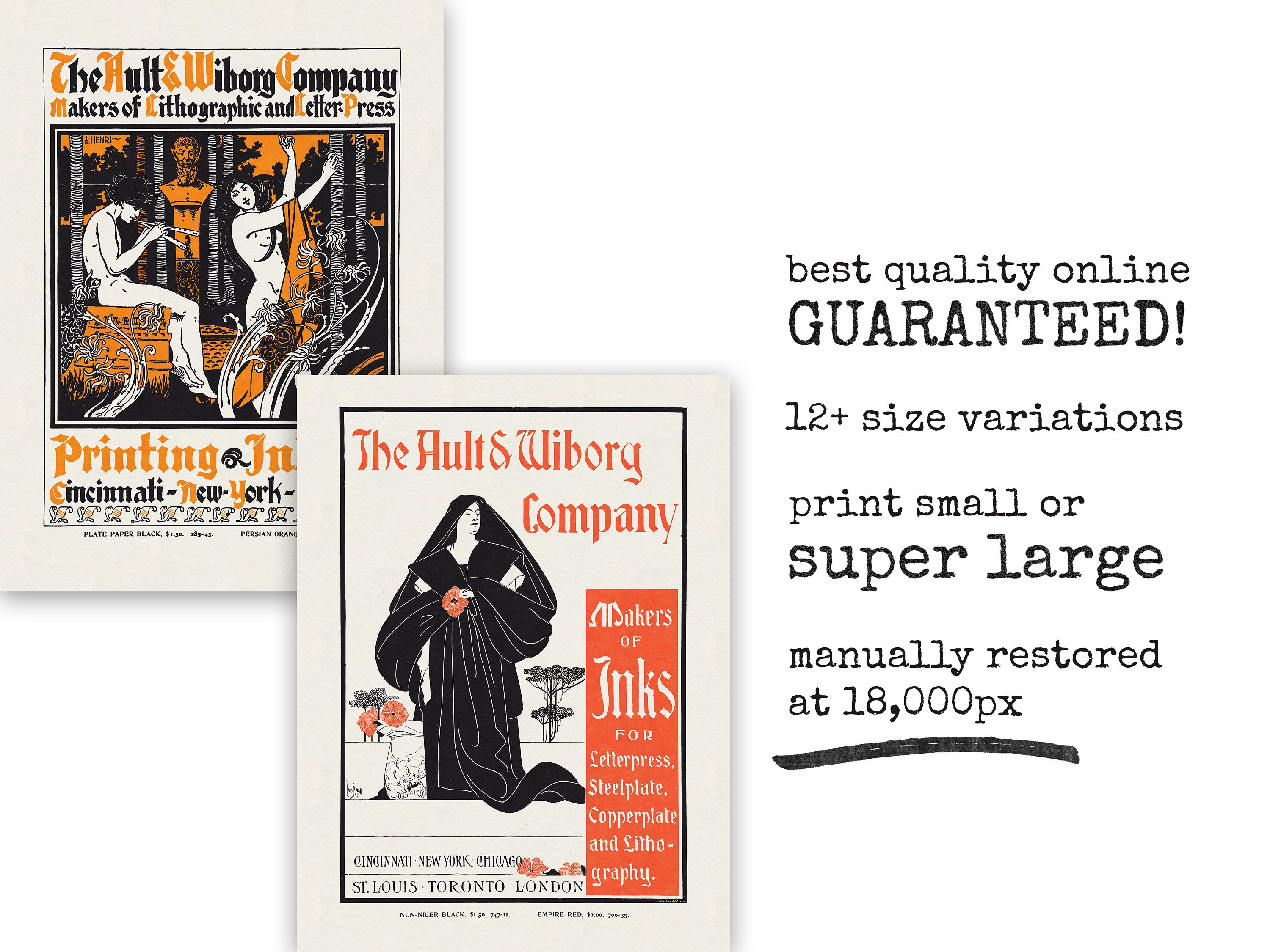 Vintage Advertising Wall Art Poster Bundle, Printable Antique 1900s Old ...