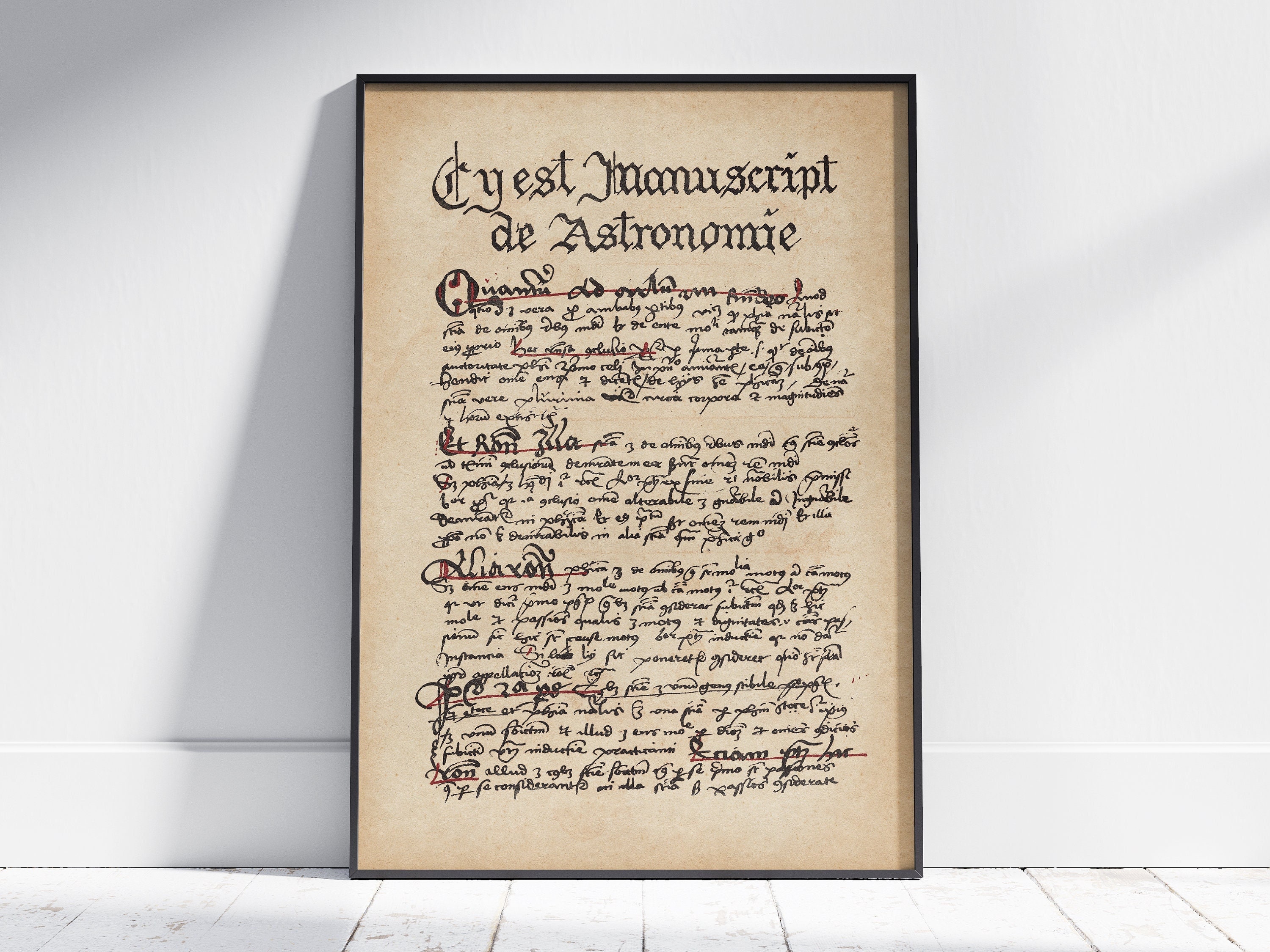 Medieval 15th Century Wall Art, Printable Esoteric Poster of Authentic ...