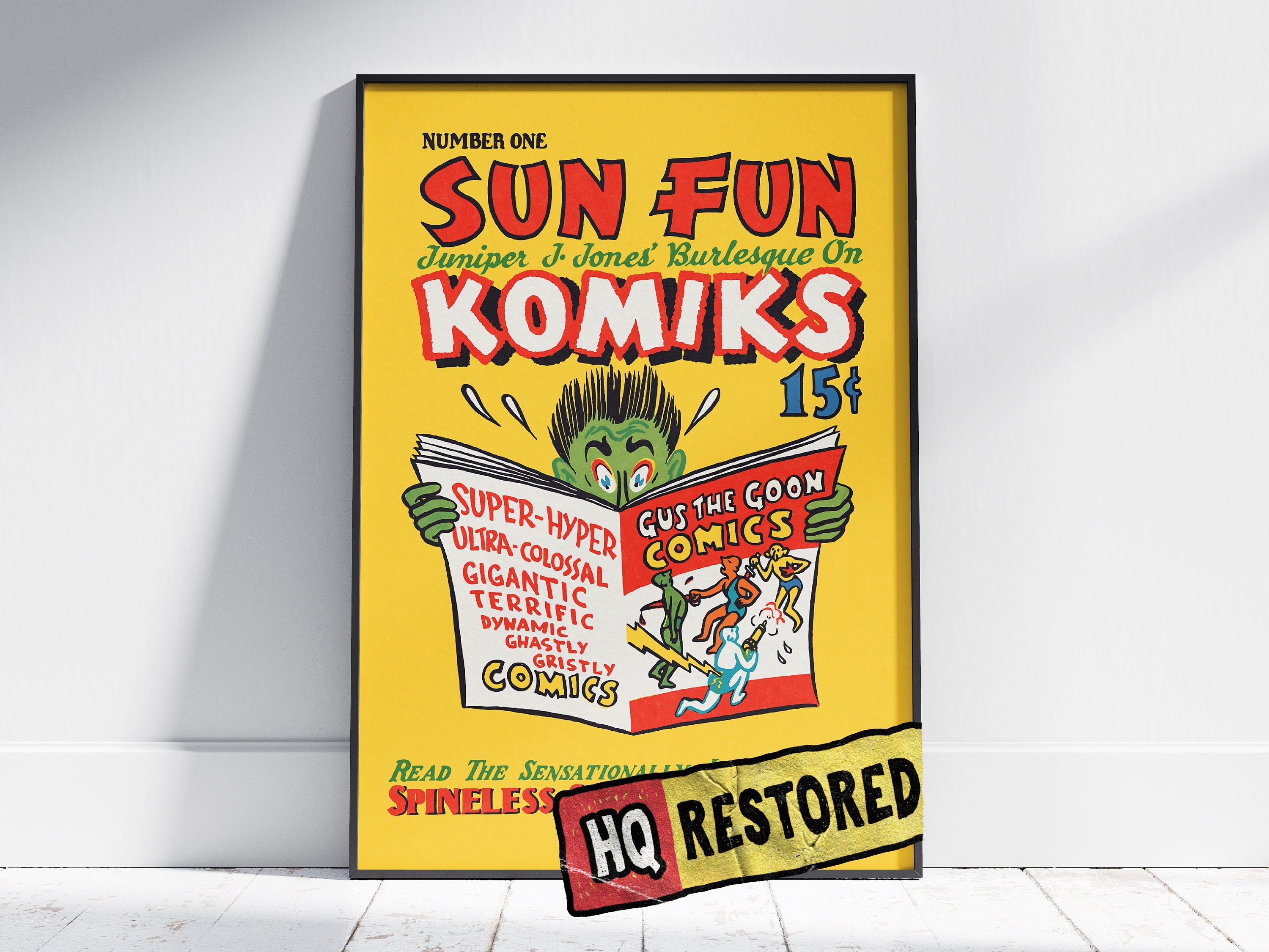 1930s Retro Comic Wall Art, Printable Vintage Comic Cover, Funny Quirky ...