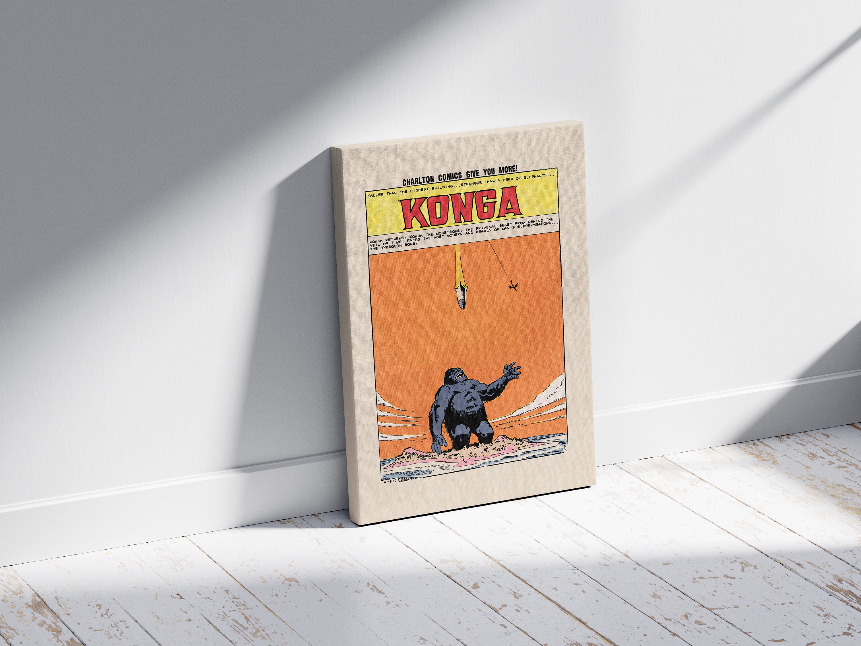 1960s Retro Comic Wall Art, Printable Vintage Illustration Poster, Bonus Png Clipart, High ...