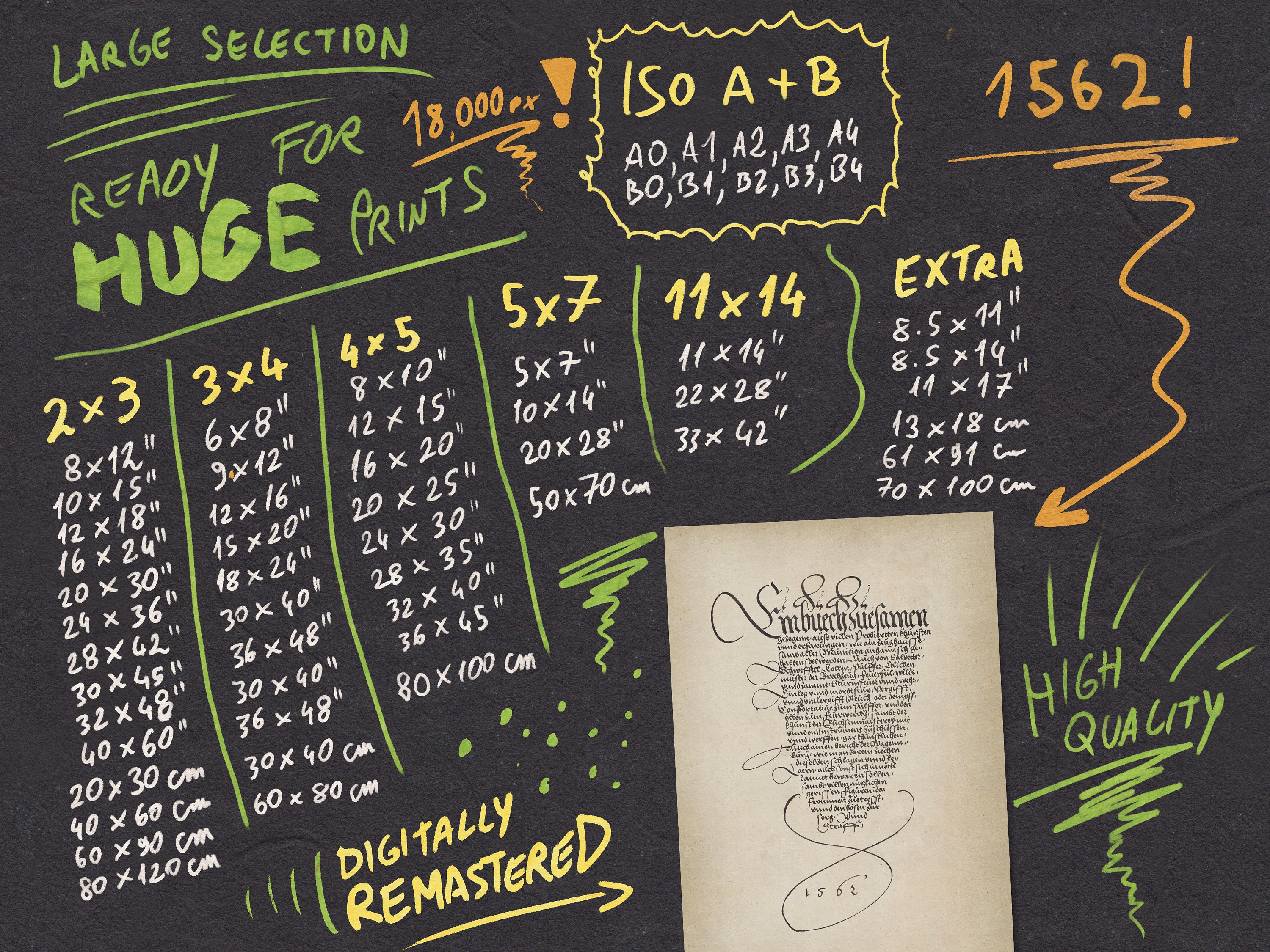 16th Century Antique Manuscript Wall Art, Printable 1500s Medieval Old ...