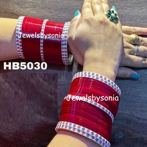Traditional Bridal Chura, Punjabi Wedding Bangles, Punjabi Choora, Pakistani Choora, Wedding ...