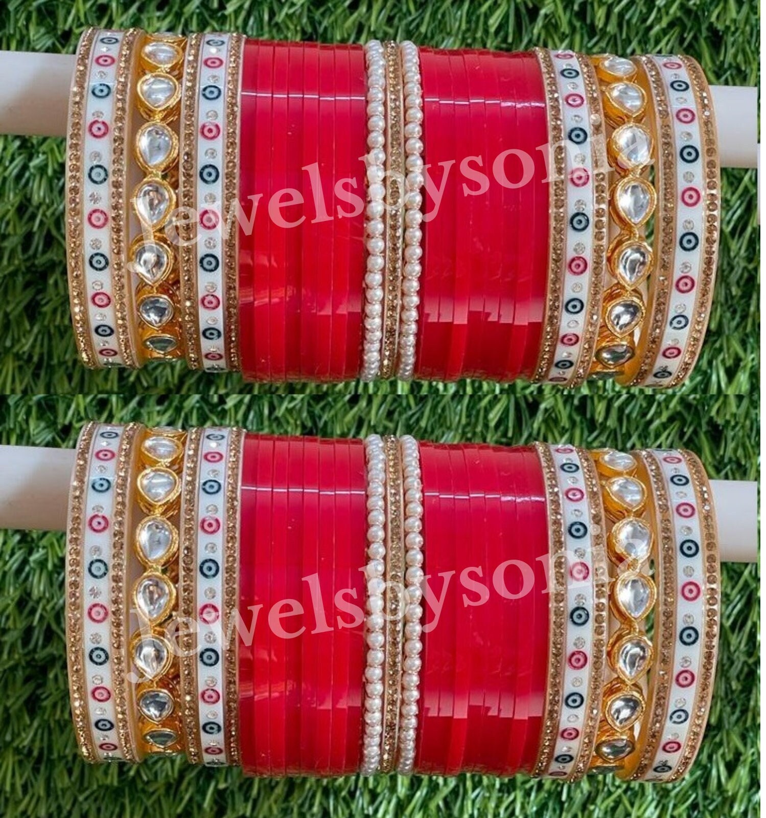 Punjabi Choora Bridal Chura Indian Bangles Set Traditional - Etsy