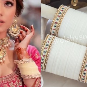 Traditional Indian Wedding Bridal Chura High Quality AD Punjabi Set ...