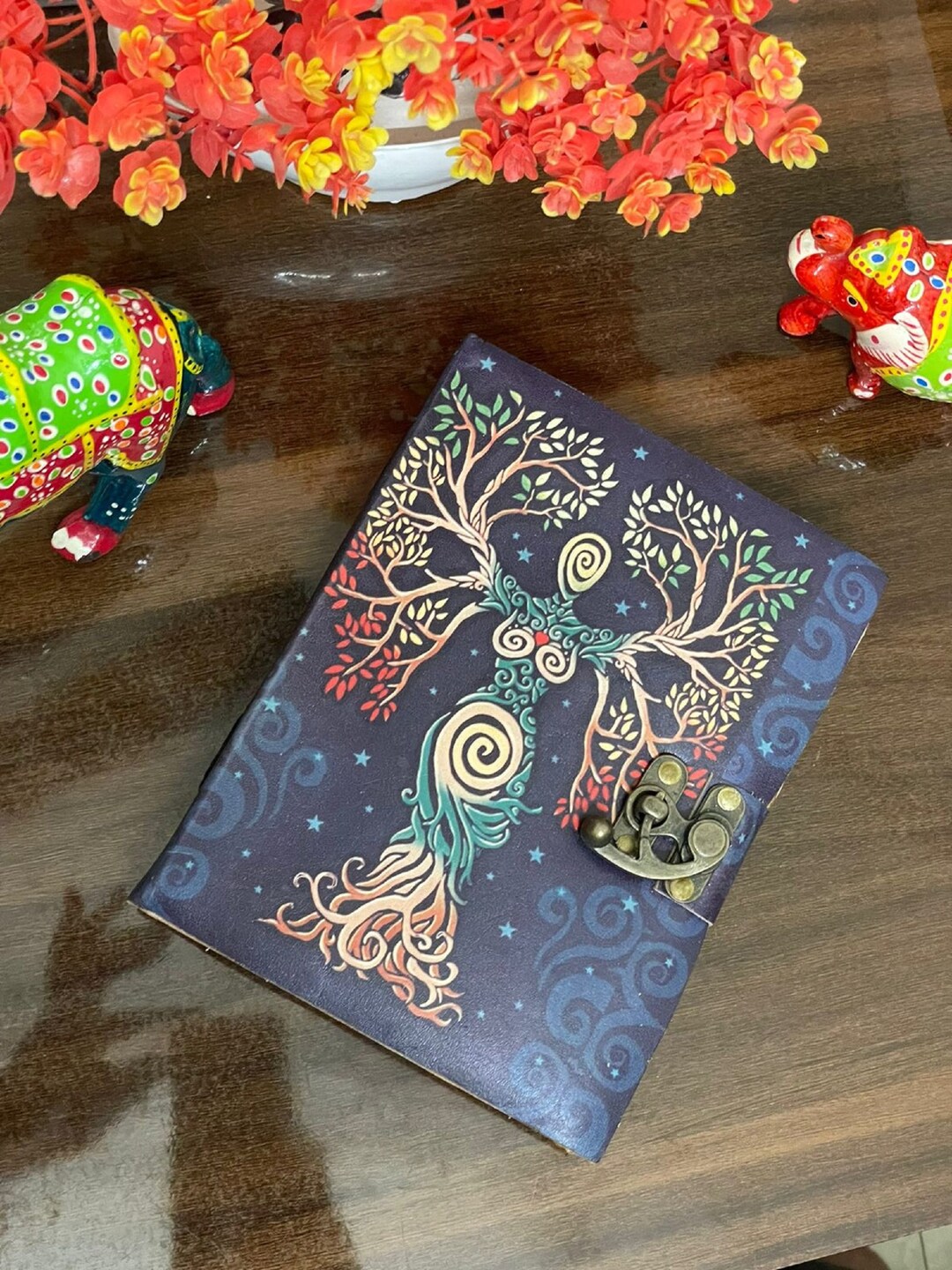 Spell Book of Shadows Journal Blank Mother of Earth Colorful - Etsy