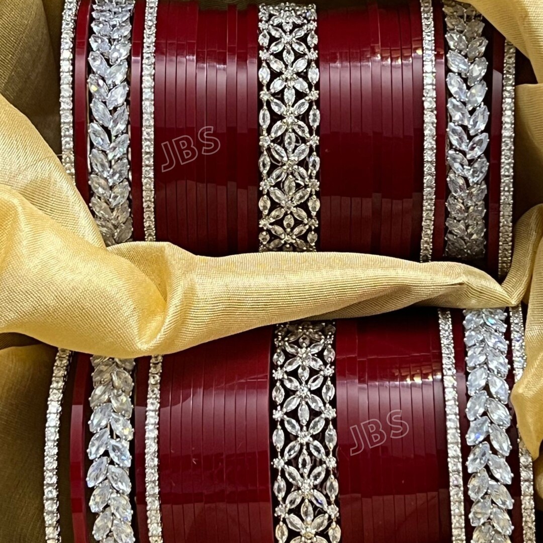 Traditional Handmade Indian Wedding Sikh Punjabi Chura Red Bridal ...
