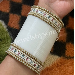 Traditional Indian Wedding Bridal Chura High Quality AD Punjabi Set ...