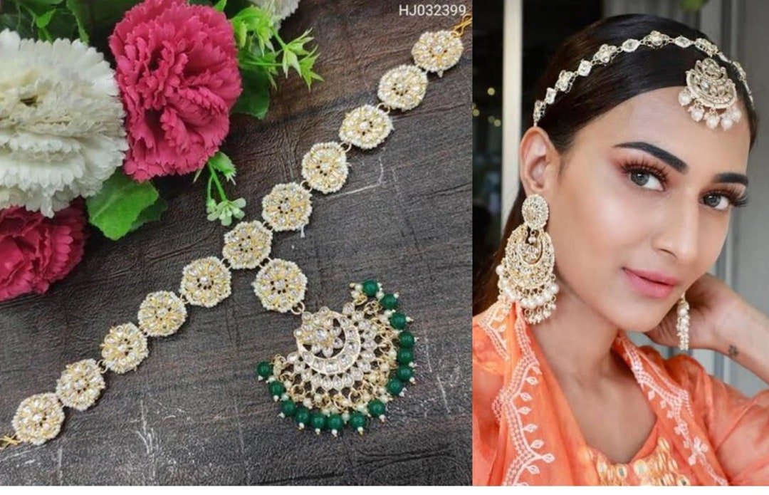 Indian Bridal Mathapatti Celebrity Inspired Headband - Etsy UK