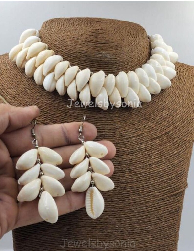 Cowerie Shell Necklace Handmade Rope Sea Shell Choker Necklace - Etsy