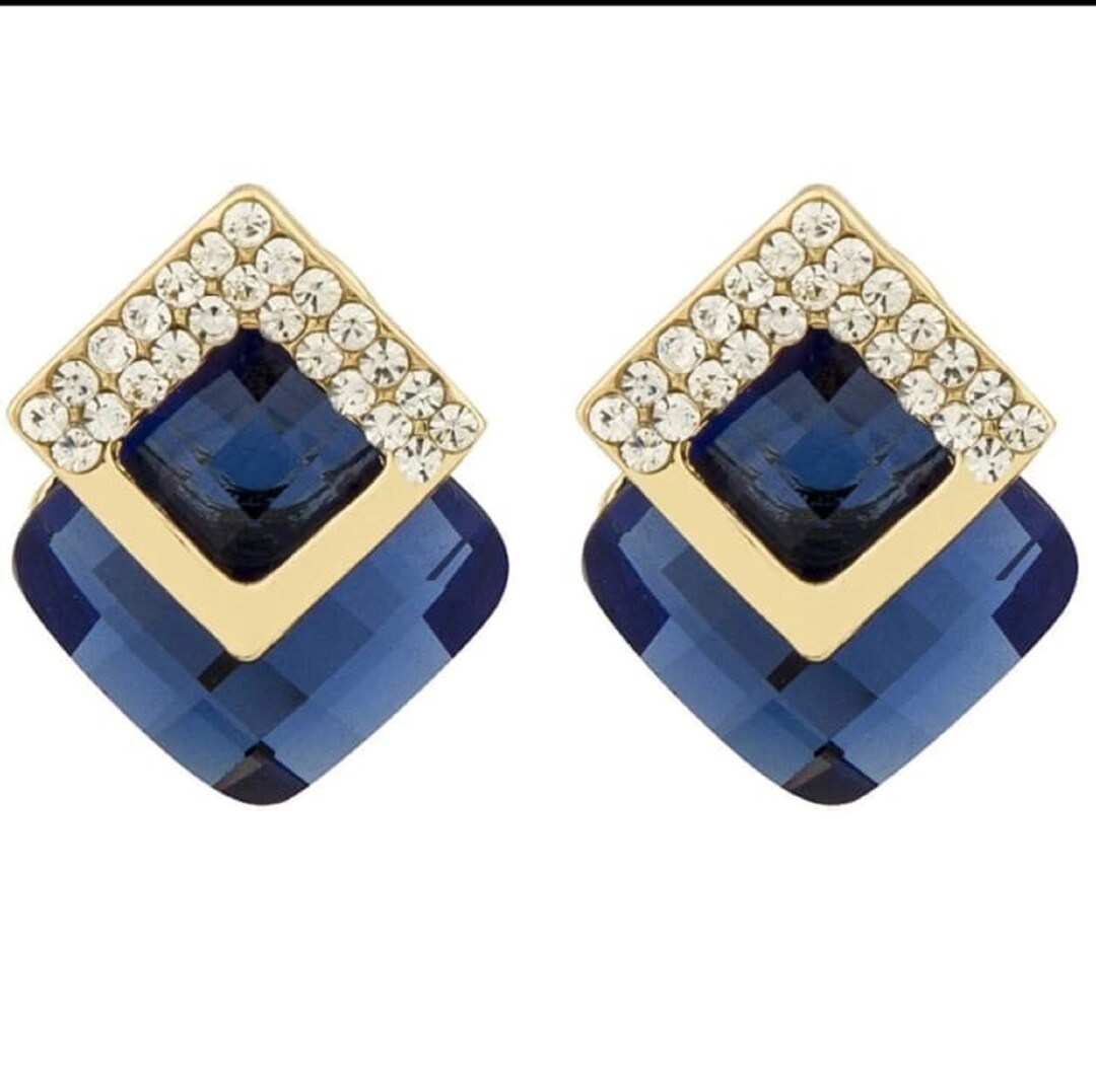 Diamond Color Changeable Stone Stud Earrings, Indian Diamond Earrings ...