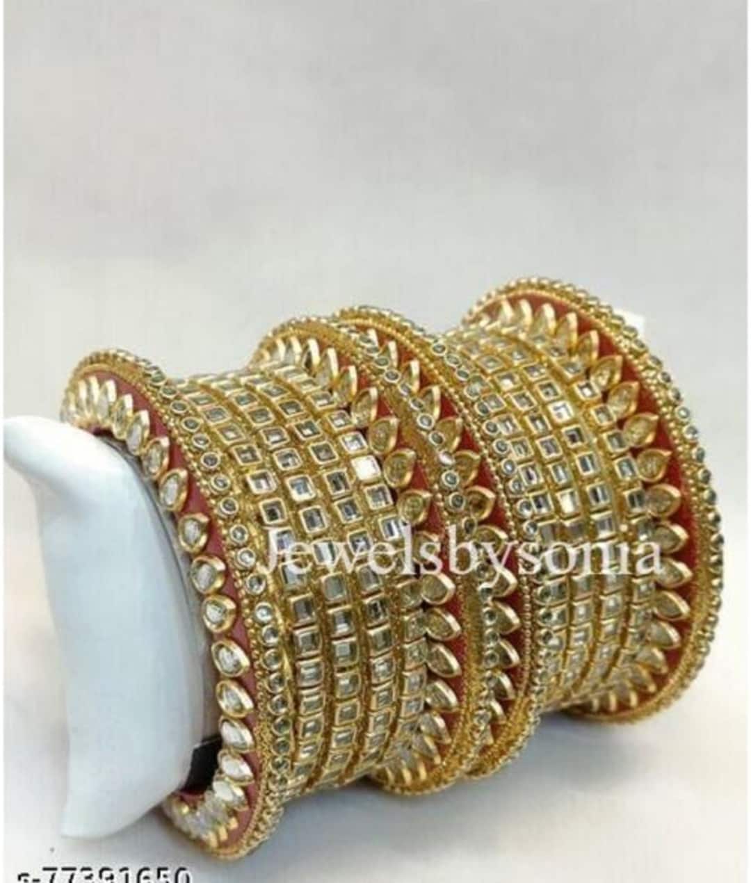 Pacchi Kundan Bangles Set/traditional Bangles/bridal Bangles/wedding ...