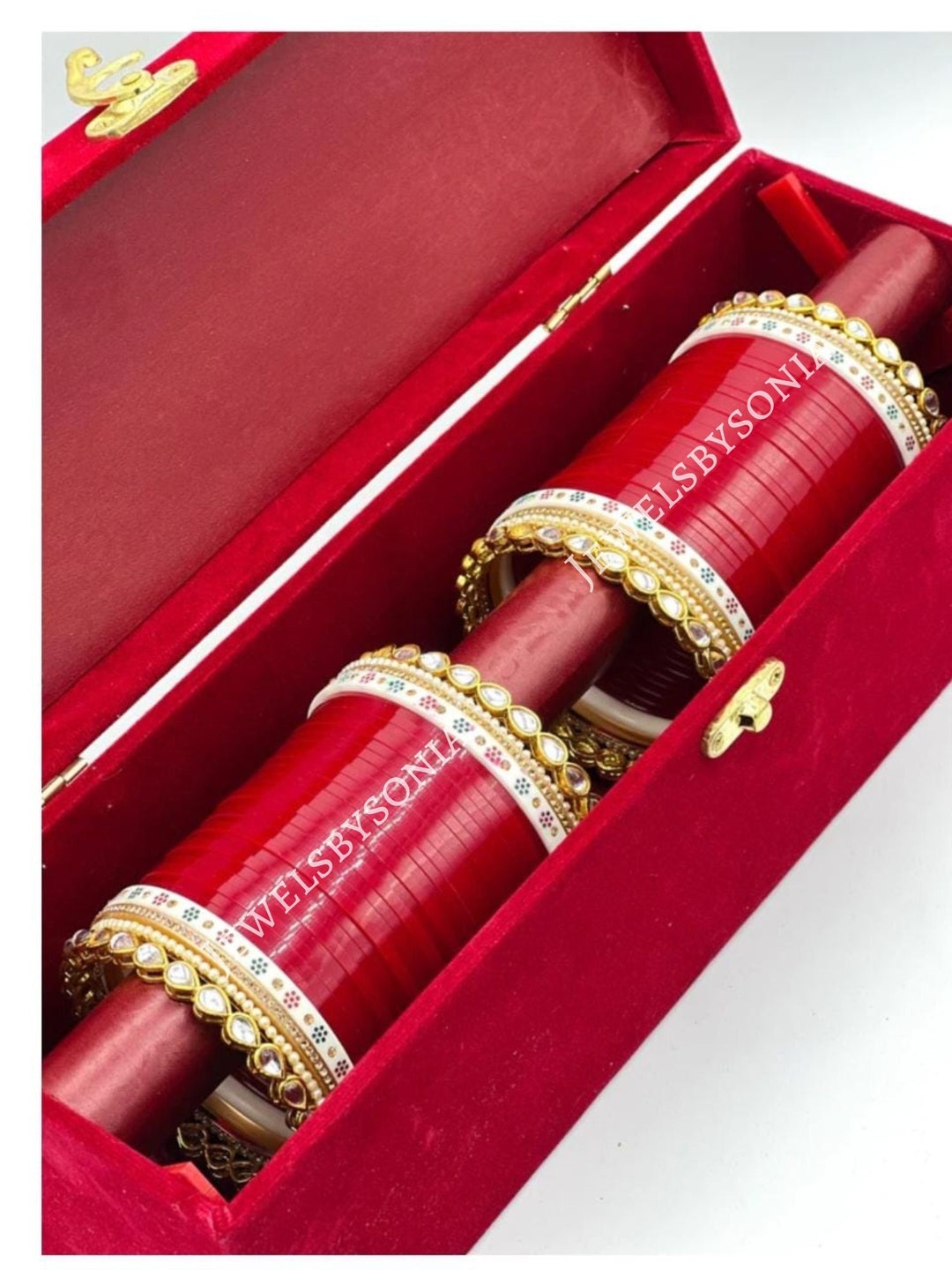 Red Choora Sikh Brides Chuda Indian Bridal Chura Punjabi Chooda Indian ...