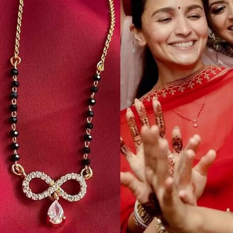 Alia Bhatt Wedding Inspired Infinity Mangalsutra Diamond - Etsy