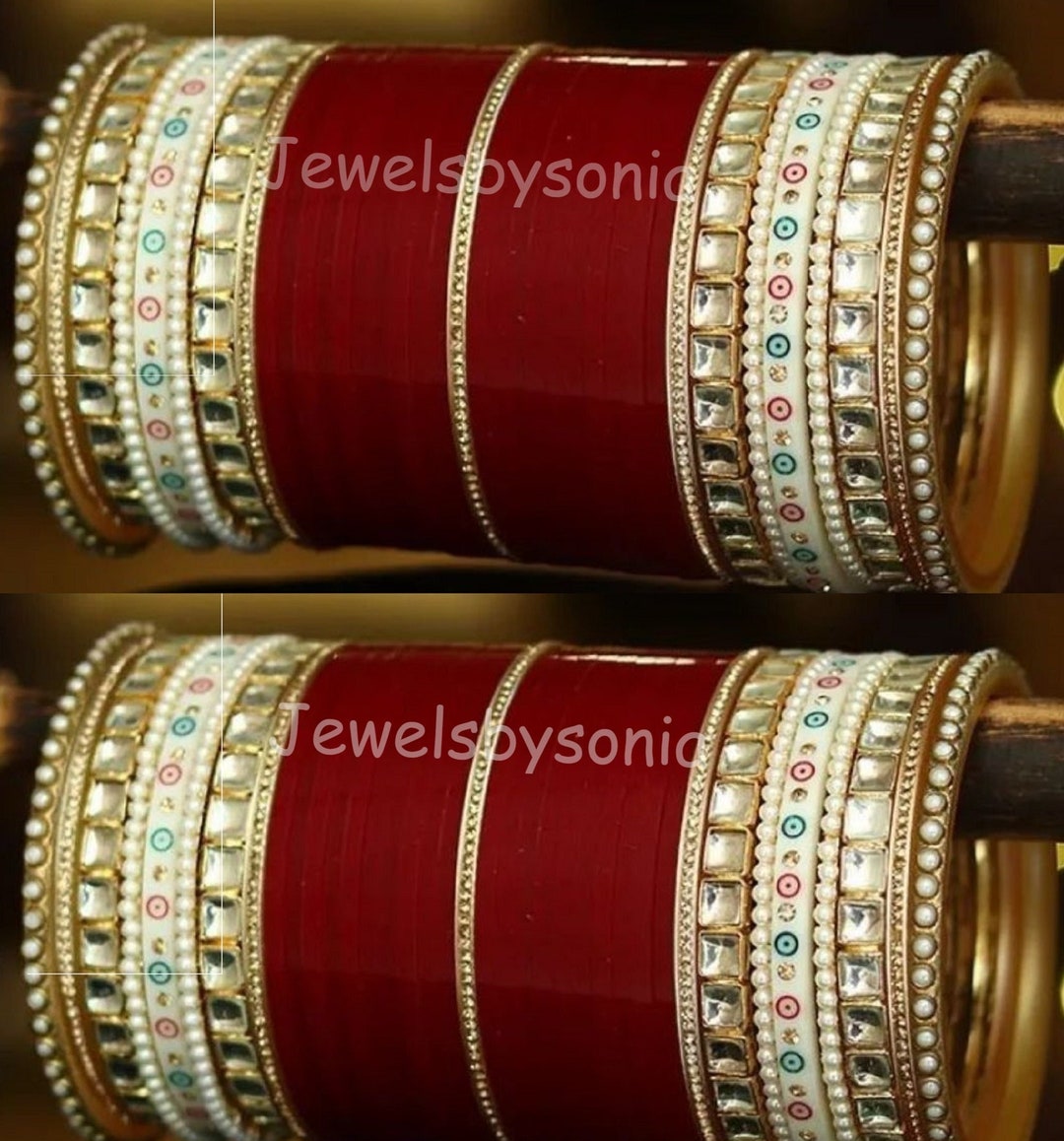 Punjabi Choora Bridal Chura Indian Bangles Set Traditional Chooda Newly ...