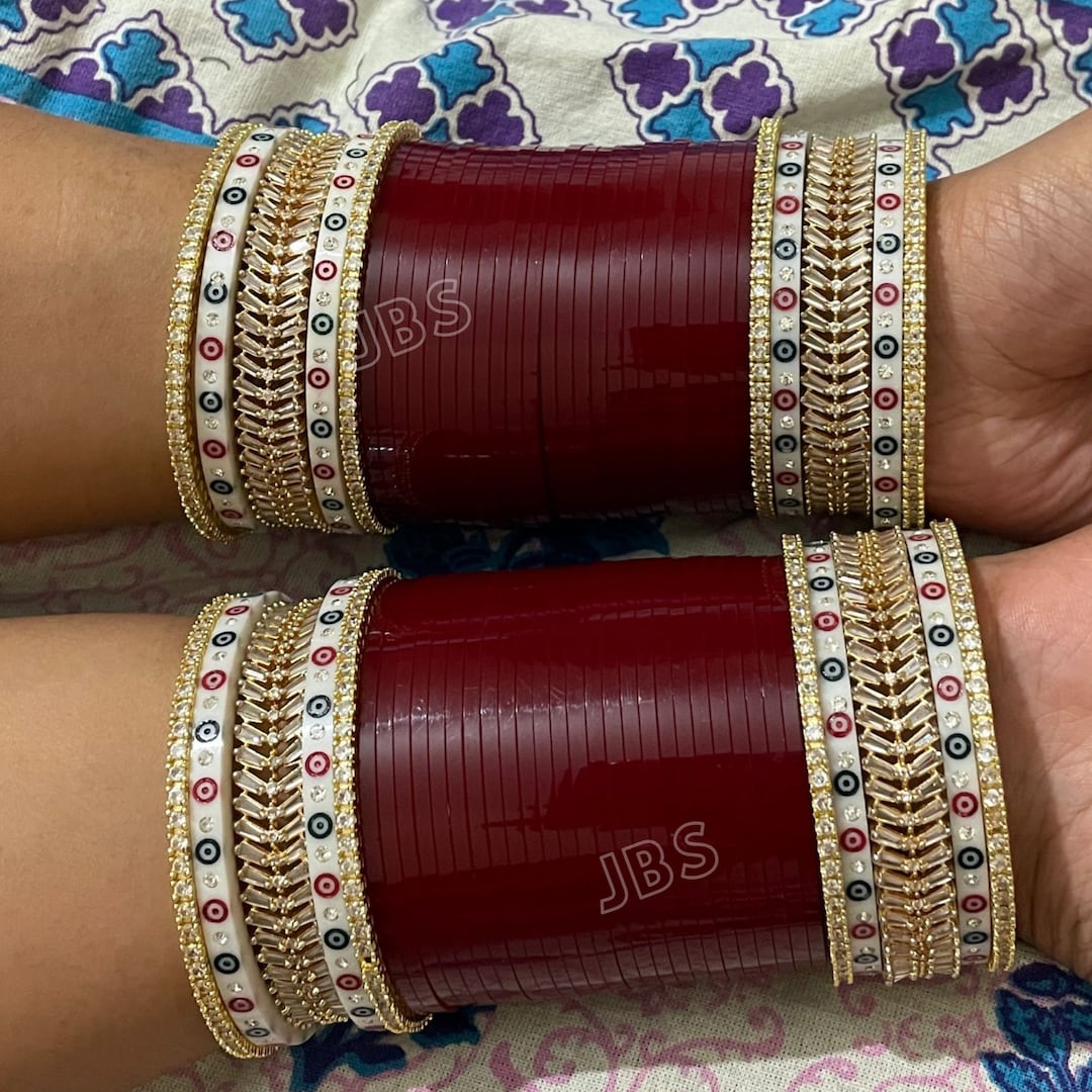 Red Designer Chura Bridal Dulhan Punjabi Choora Fashion Jewellery Chuda ...