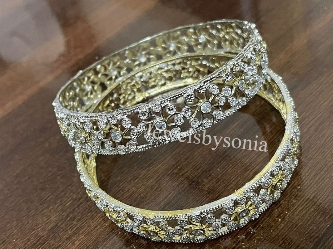 Traditional Wedding Bangles, Gold Bangles Set, Partywear Bangles Set ...