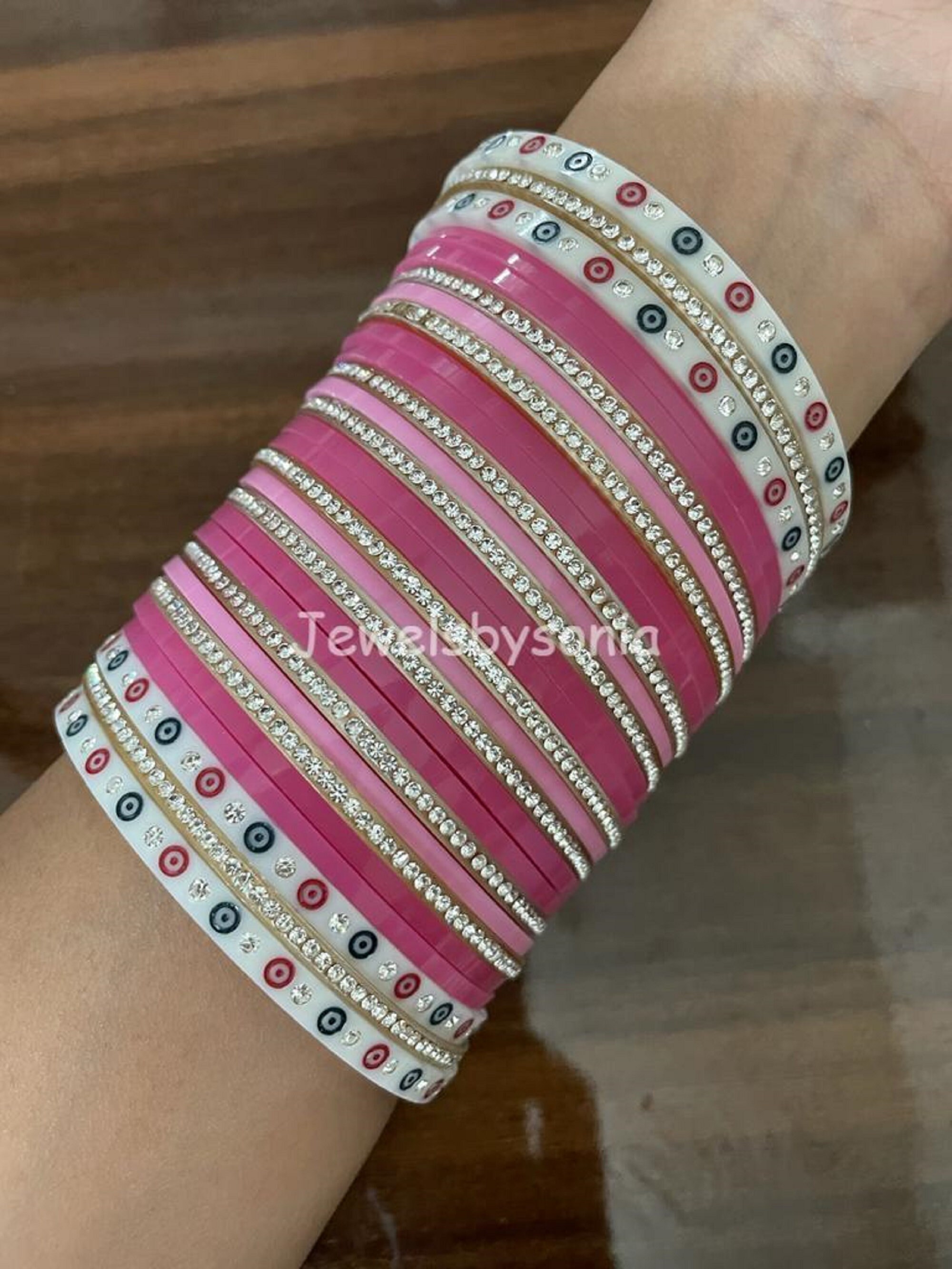 Pink Bridal Punjabi Choora Wedding Wear Chuda Set for Indian - Etsy