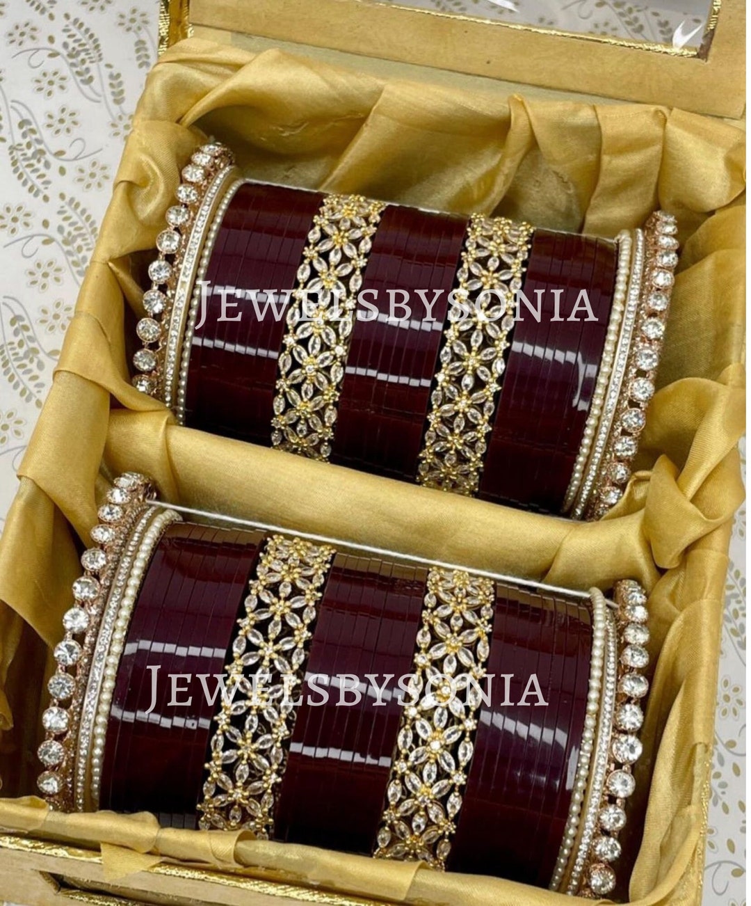 Traditional Bridal Chura. Punjabi Traditional Chuda. Wedding Bangles ...