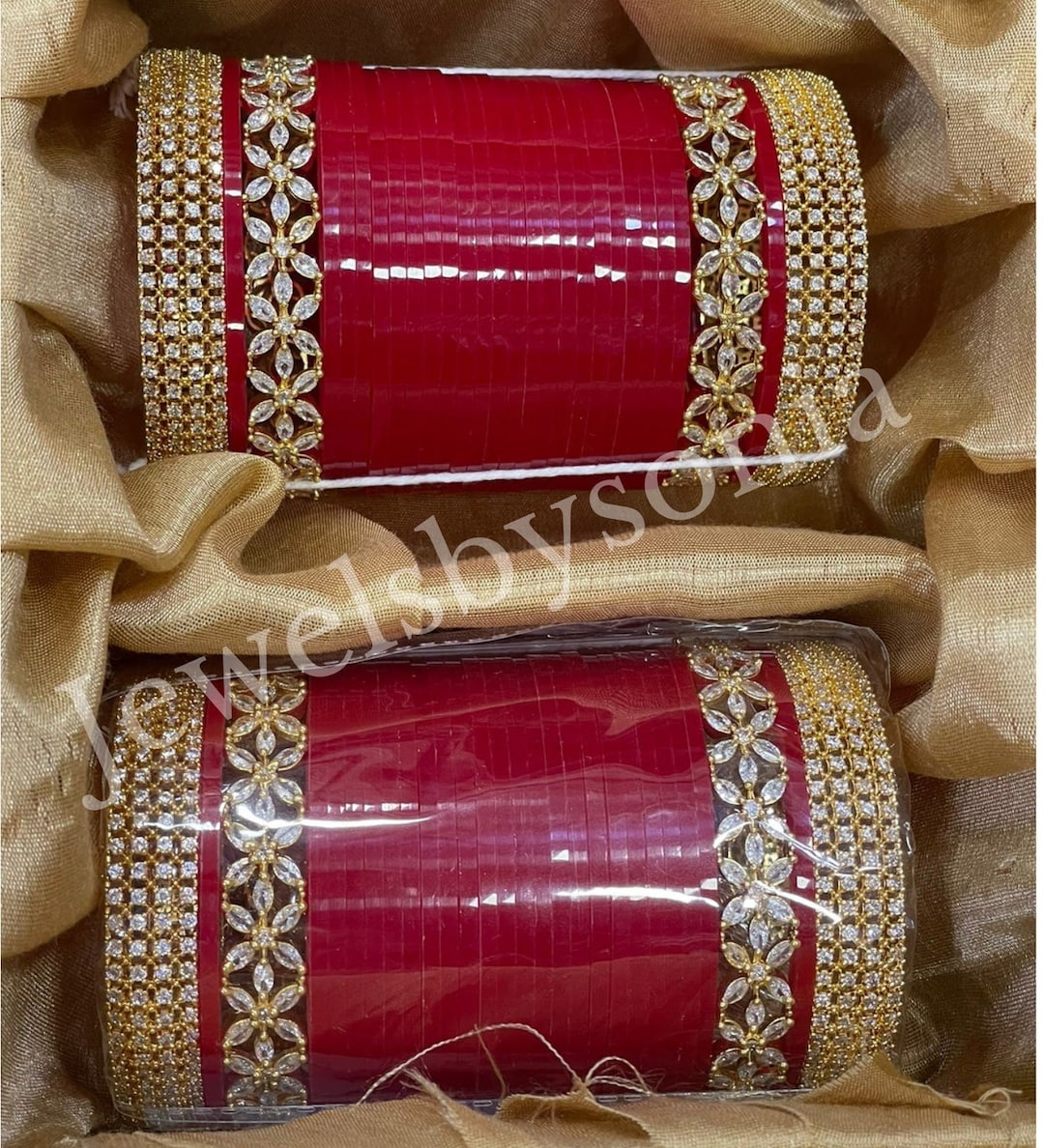 Handmade American Diamond Pink Bridal Chura Punjabi Chuda - Etsy